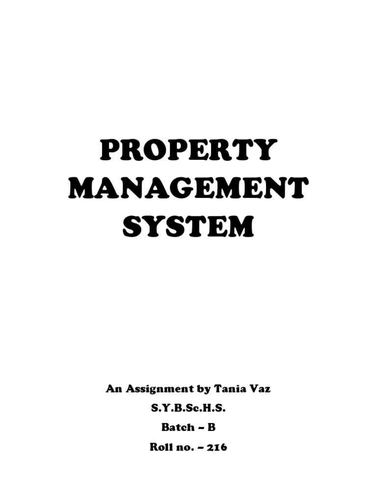 Property Management System | PDF | Computing | Software