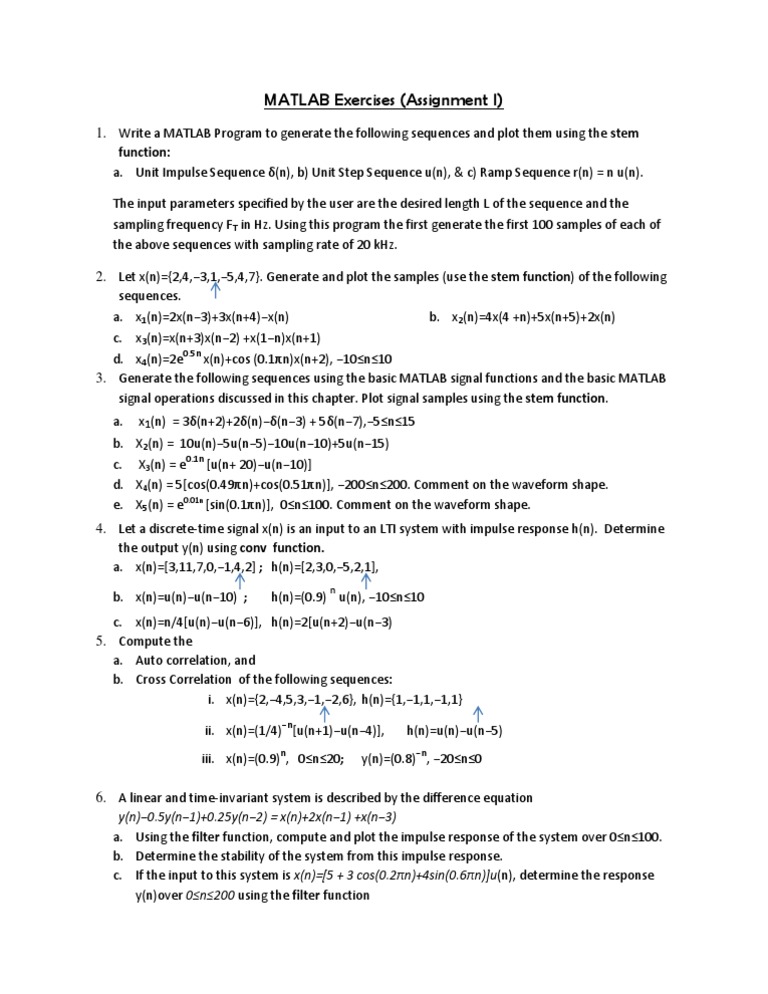 MATLAB Exercises.pdf MATLAB Exercises.pdf