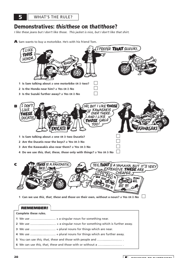 Demonstratives This That These Those | PDF | Foreign Language Studies