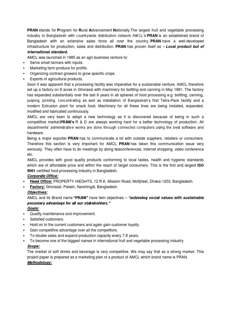 Pran | Download Free PDF | Competition | Brand