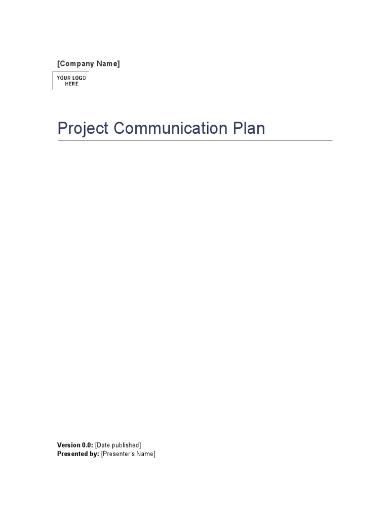 Project Communication Plan | PDF