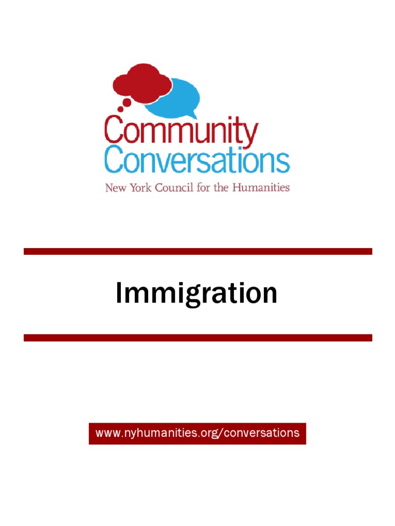 Community Conversations on Immigration | PDF | Conversation | Facilitator