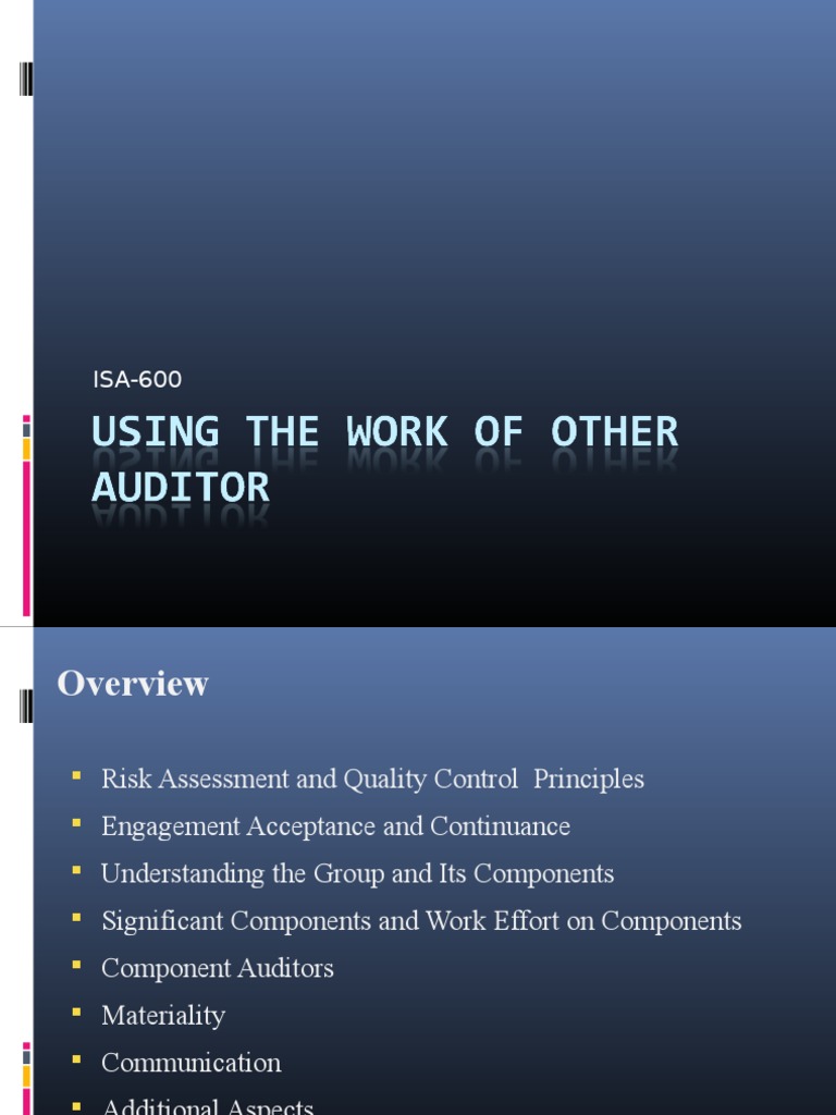 ISA-600 Group Audits Explained | PDF | Financial Audit | Audit