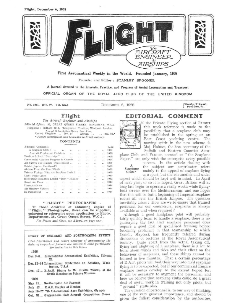 1928 - 1121 Flight Book | PDF | Seaplane | Pilot (Aeronautics)