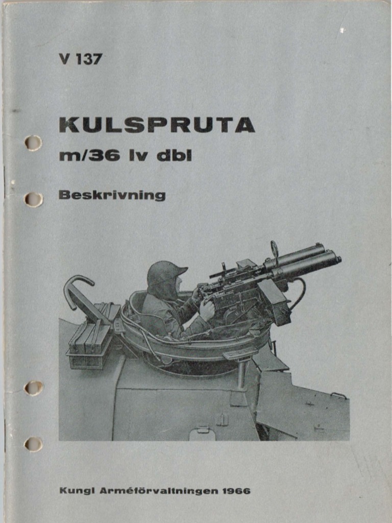 Kulspruta m36 LV DBL Manual | PDF