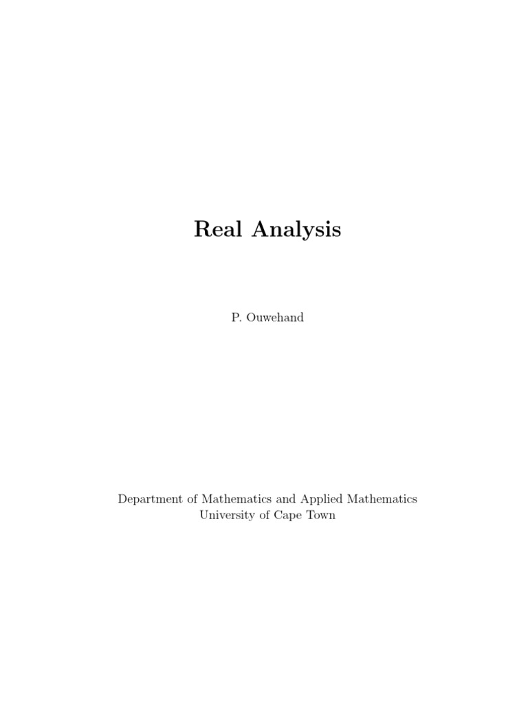 Real Analysis | PDF | Function (Mathematics) | Logic