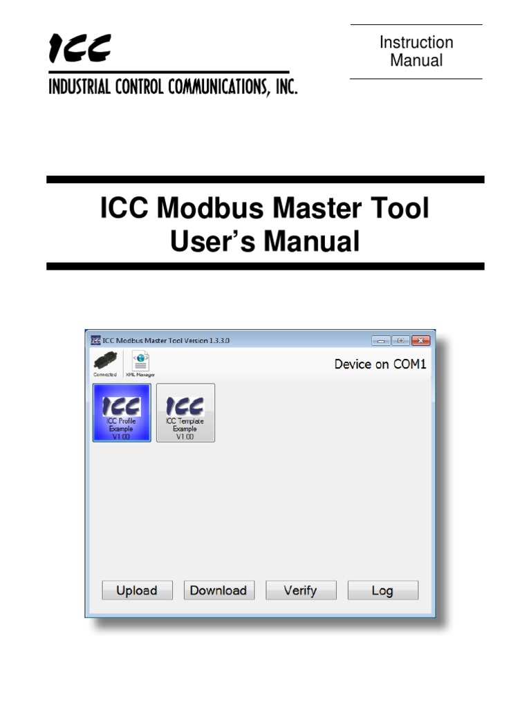 ICC Modbus Master Tool User's Manual | PDF | Xml | Icon (Computing)