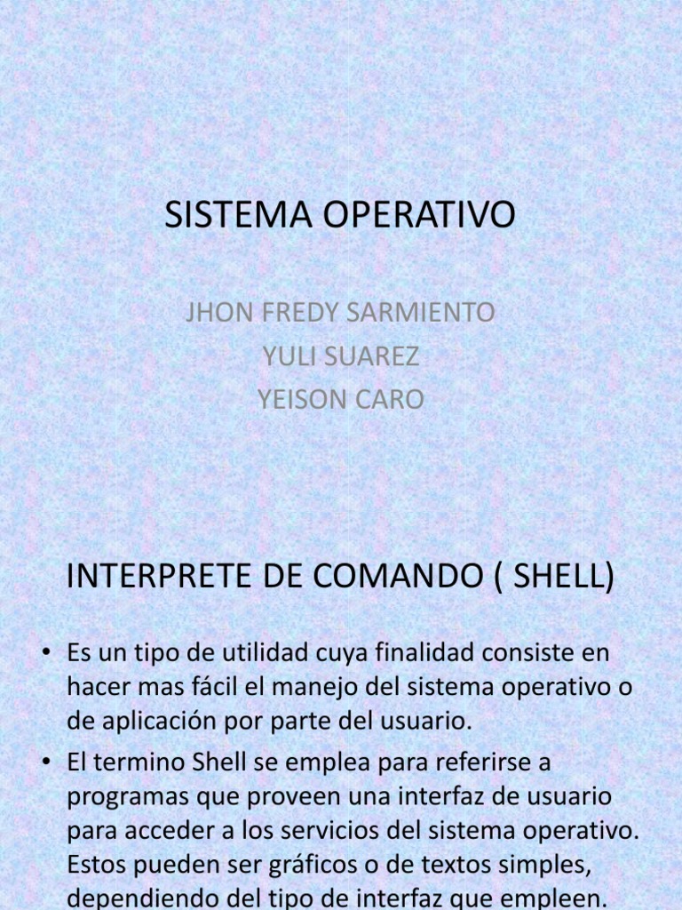 Interprete de Comandos Shell | PDF | Interfaz de línea de comando ...