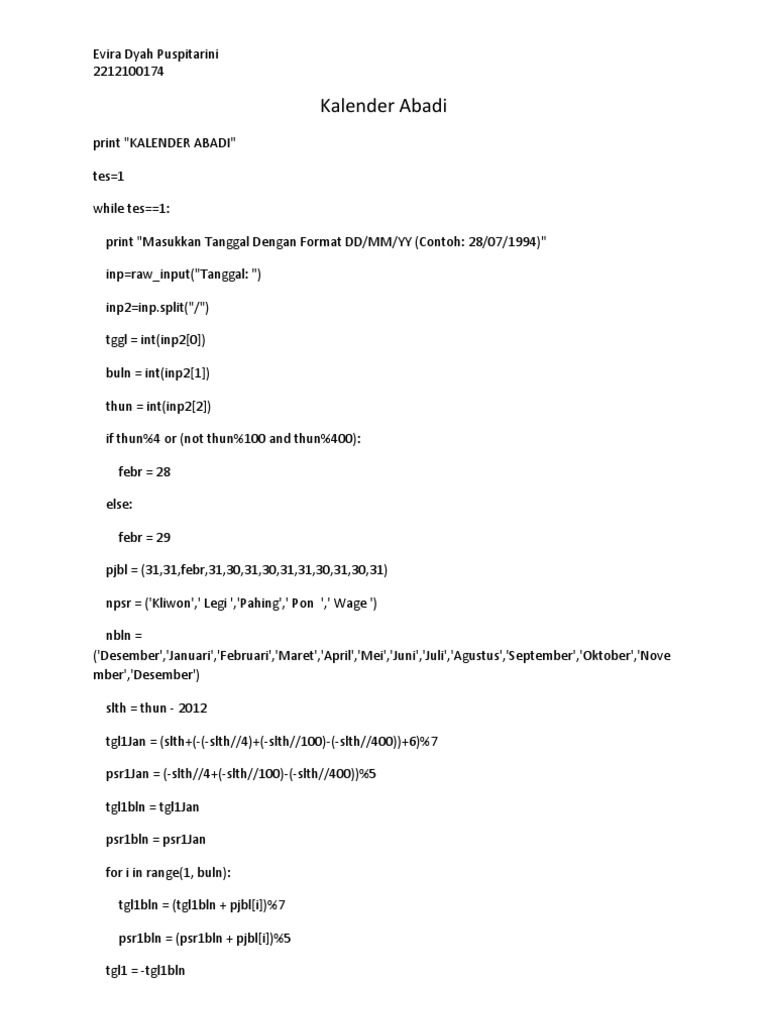 Kalender Abadi | PDF