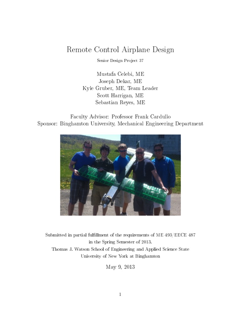 Senior Project - Aero Design Report | PDF | Airfoil | Empennage