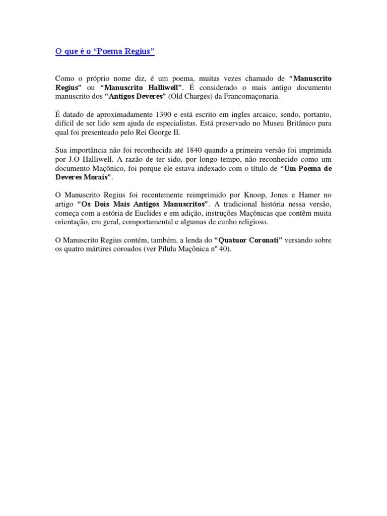 O Que É o Poema Regius PDF | PDF | Clássicos