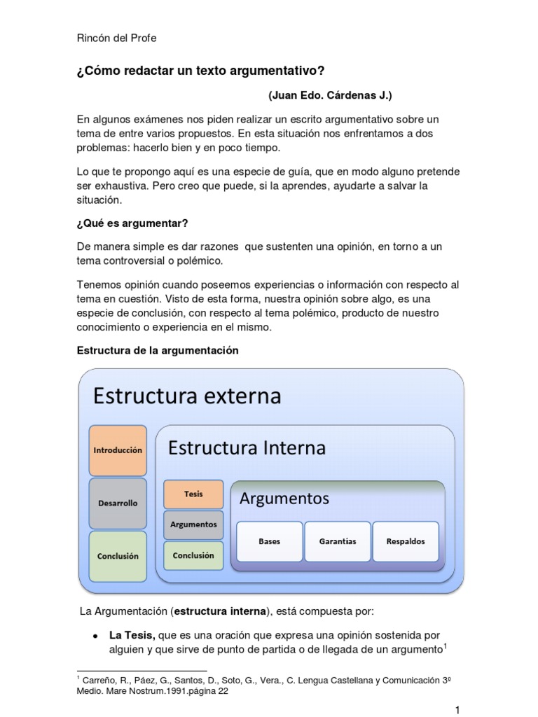 C%C3%B3mo Redactar Un Texto Argumentativo | PDF | Argumento | Democracia