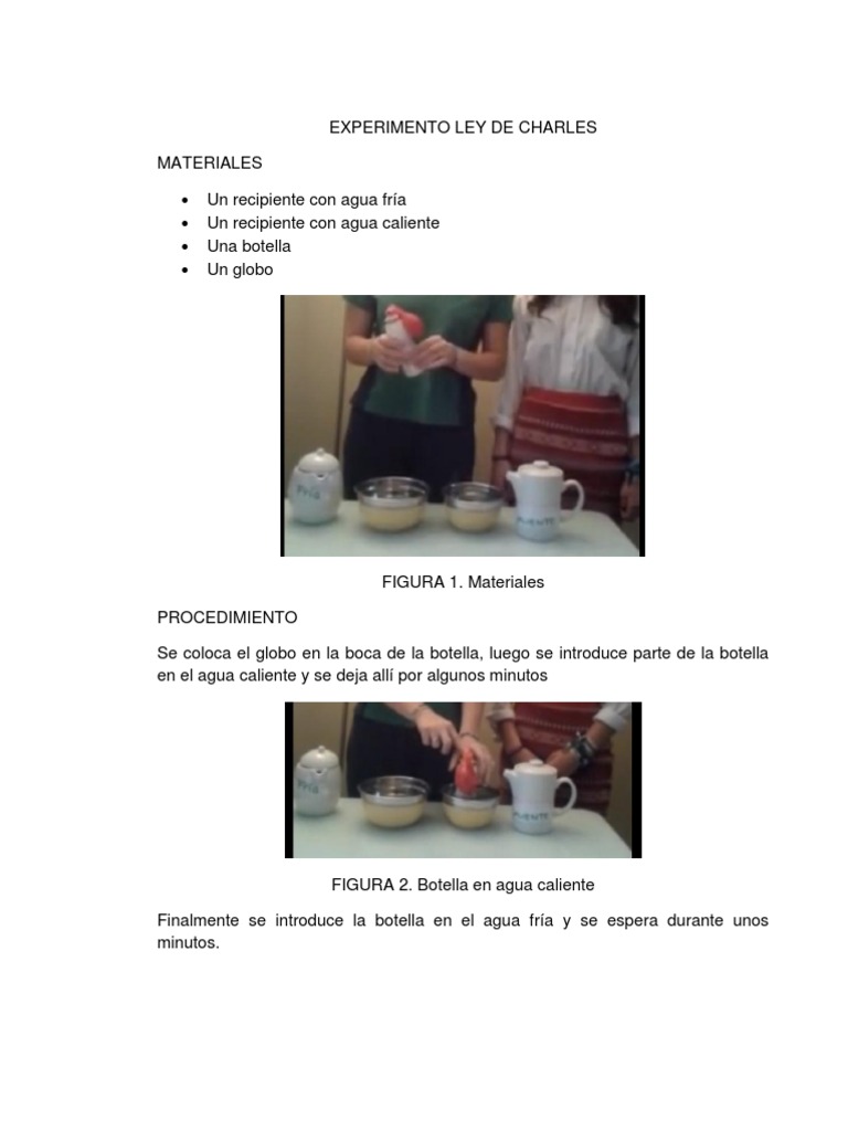 Experimento Ley de Charles | PDF