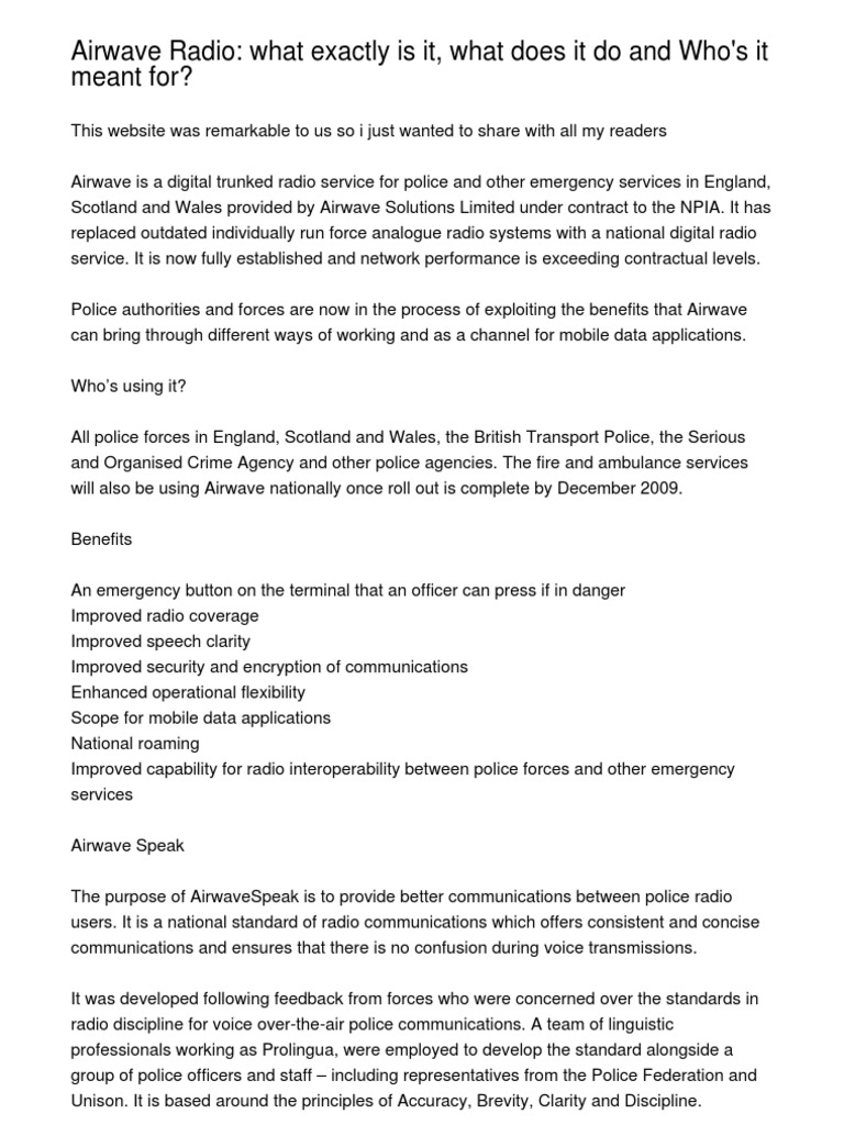 Airwave Radio: What Exactly Is It, What Does It Do and Who's It Meant ...