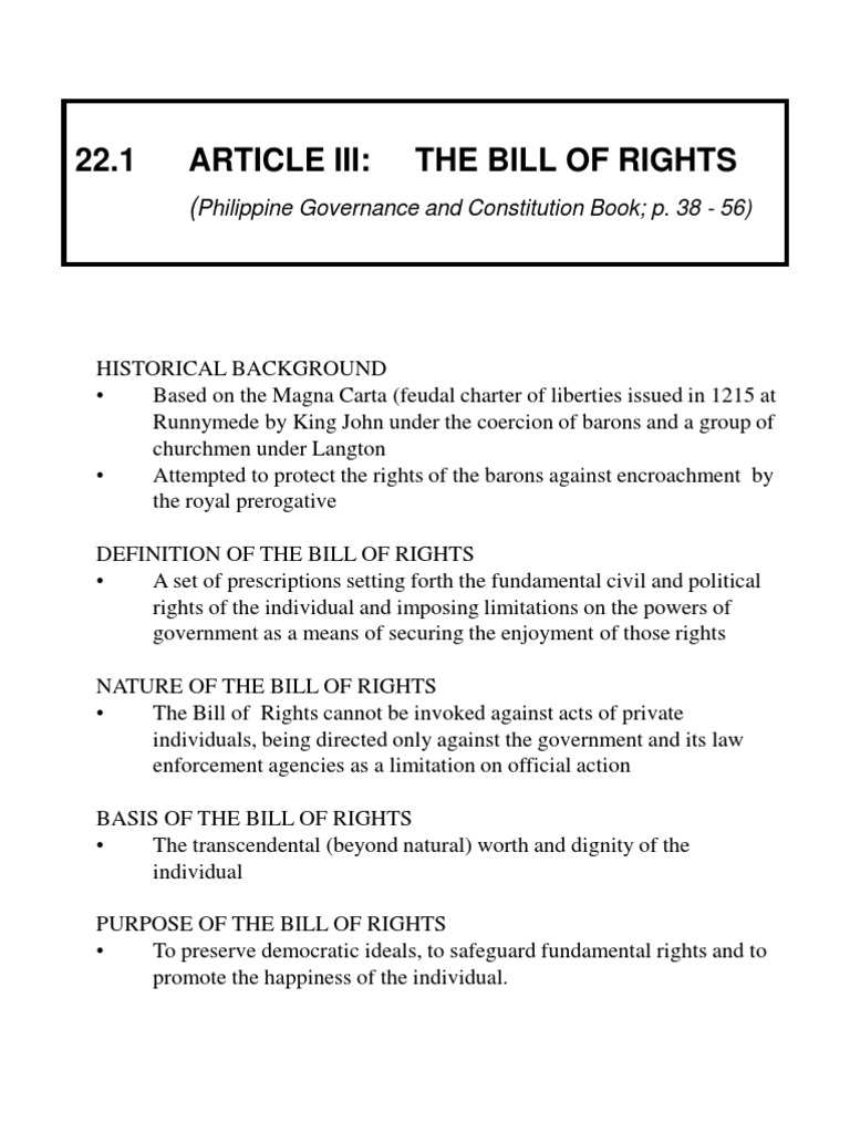 Lecture Part 5 - Bill of Rights | PDF | Miranda Warning | Habeas Corpus