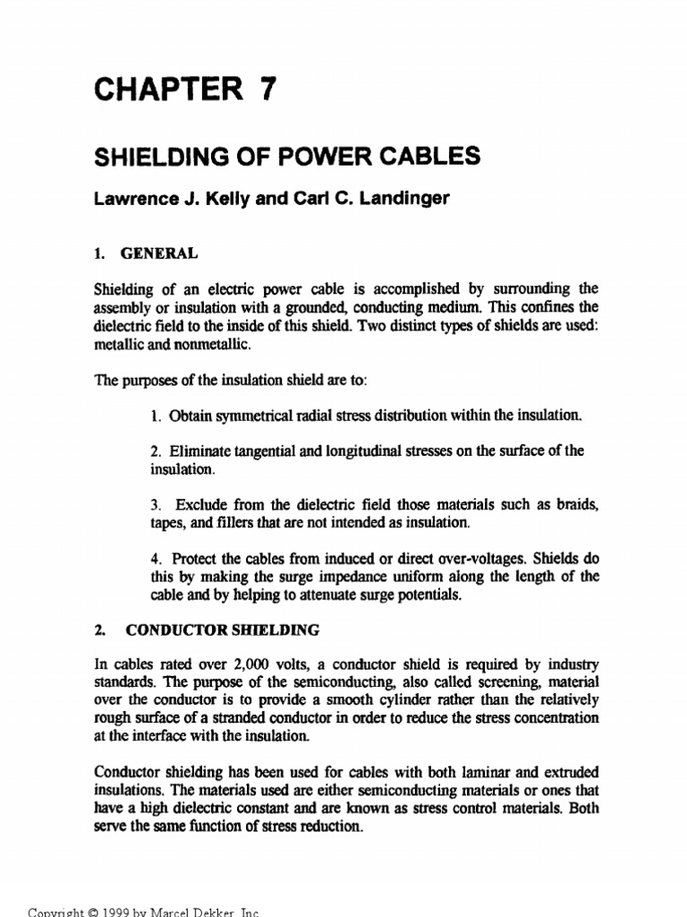 Shielding of Power Cables | PDF | Insulator (Electricity) | Electrical ...