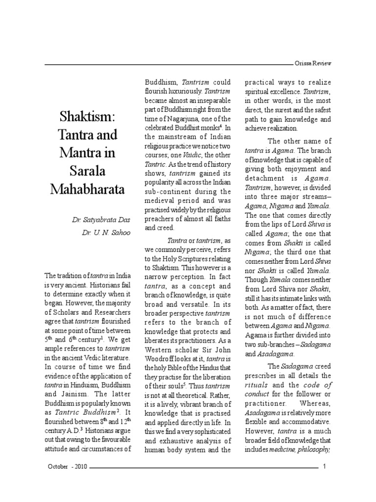 Shaktism | PDF | Tantra | Devi