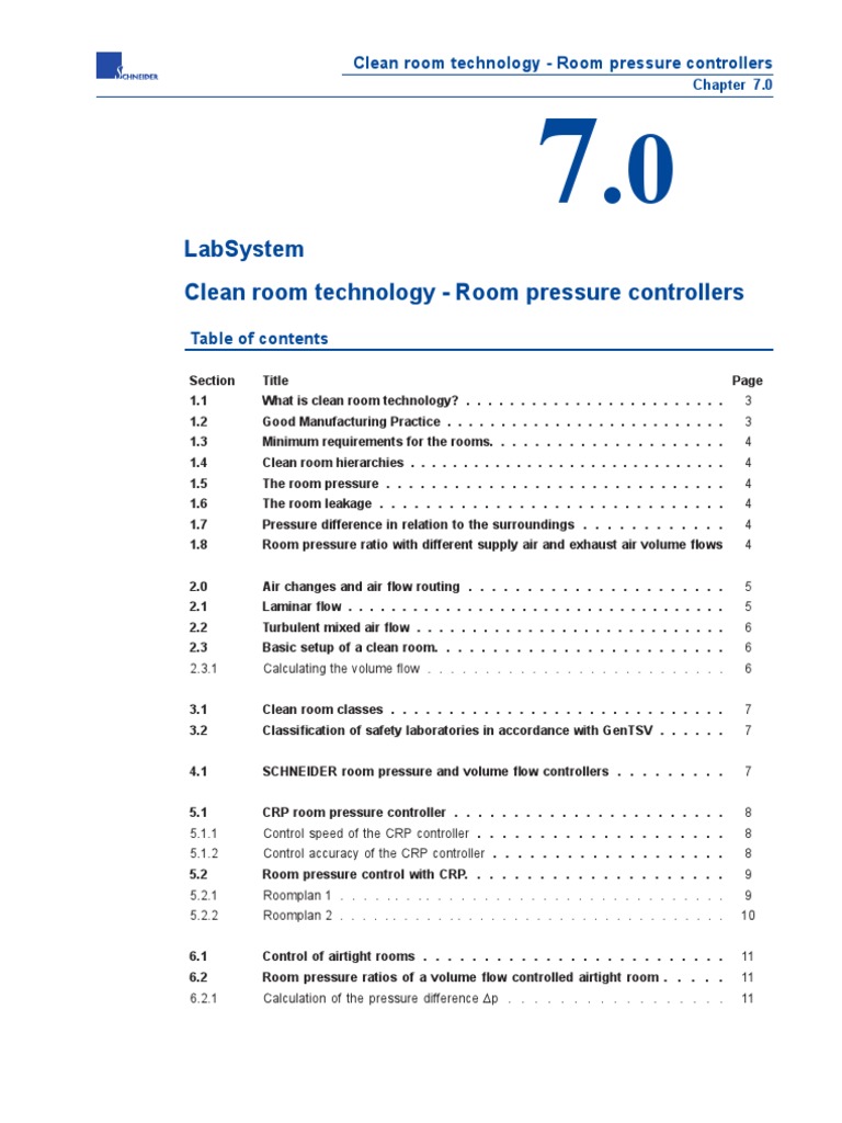 Clean Room Pressure Control | PDF | Sterilization (Microbiology) | Servomechanism