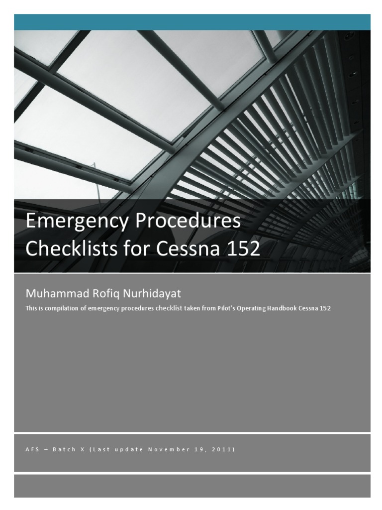 Emergency Procedures - Cessna 152 | PDF | Transponder (Aeronautics ...