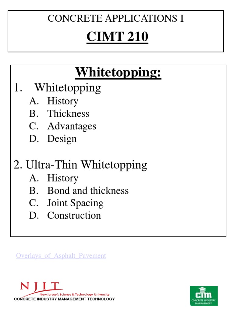 Ultra-Thin Whitetopping Overview | PDF | Road Surface | Concrete