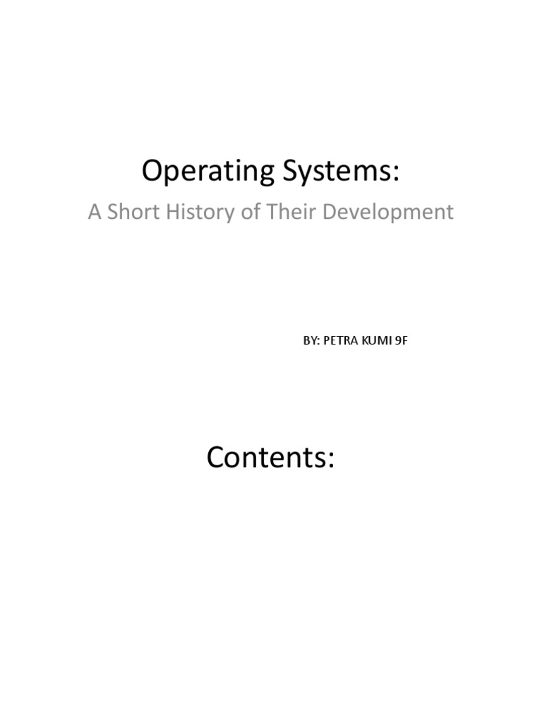 Evolution of Operating Systems | PDF | Operating System | Machines Evolution of Operating Systems | PDF | Operating System | Machines