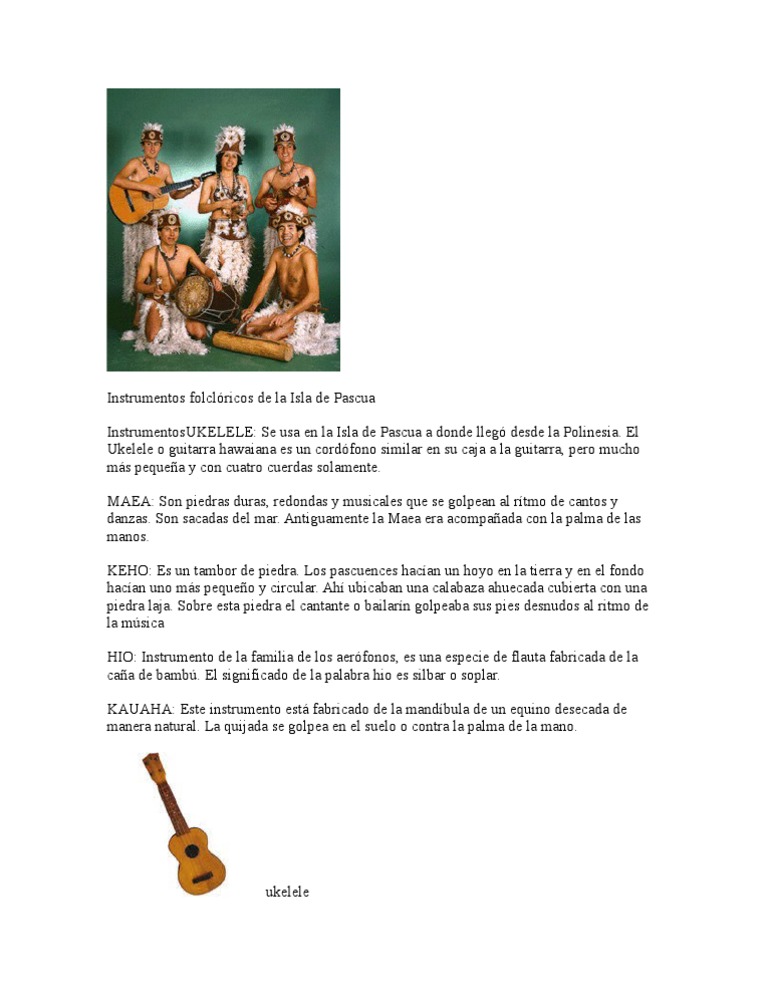 Instrumentos Folclóricos de La Isla de Pascua | PDF