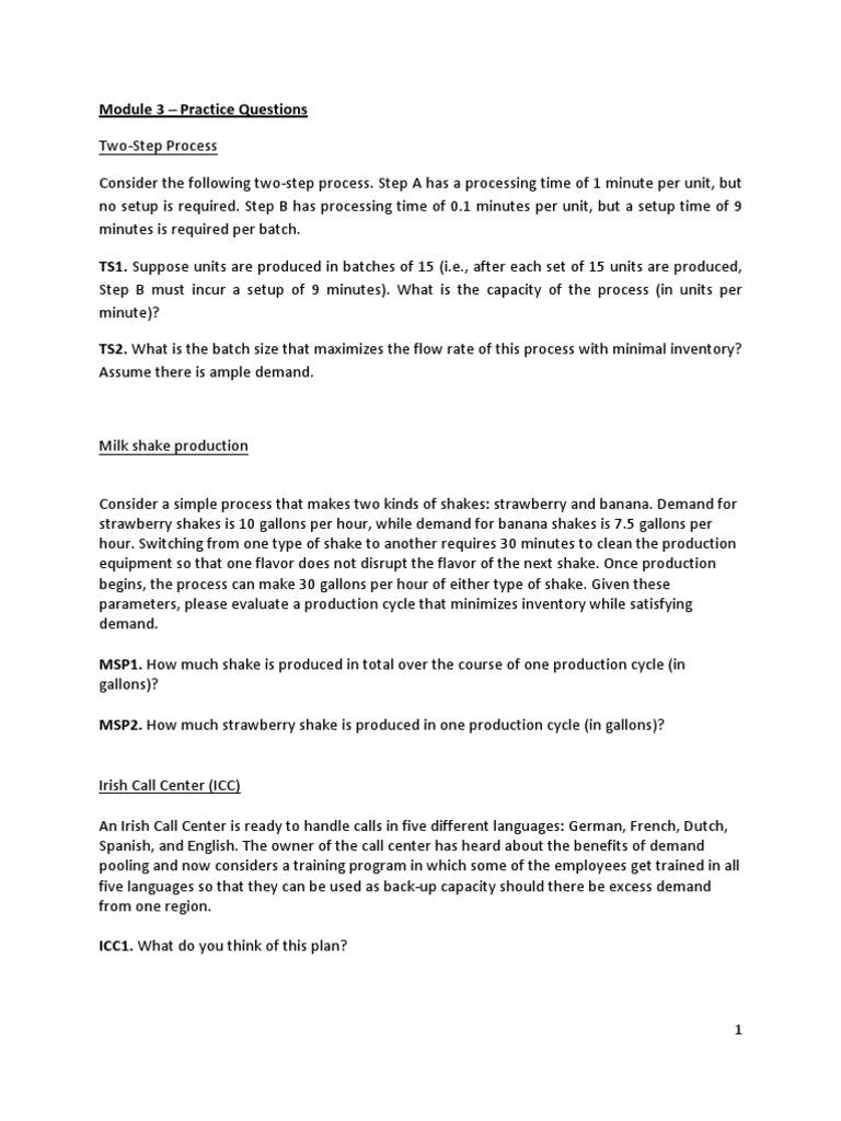 Module 3 Practice Questions | PDF | Economies | Business