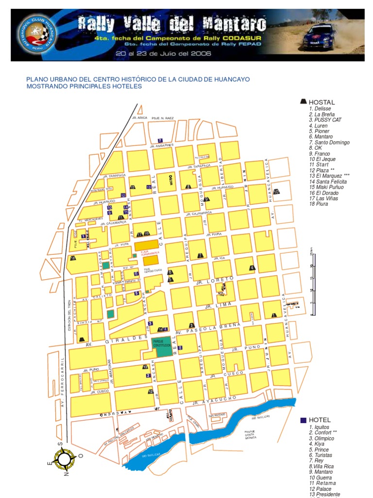Mapa Centro Historico de Huancayo | Deportes