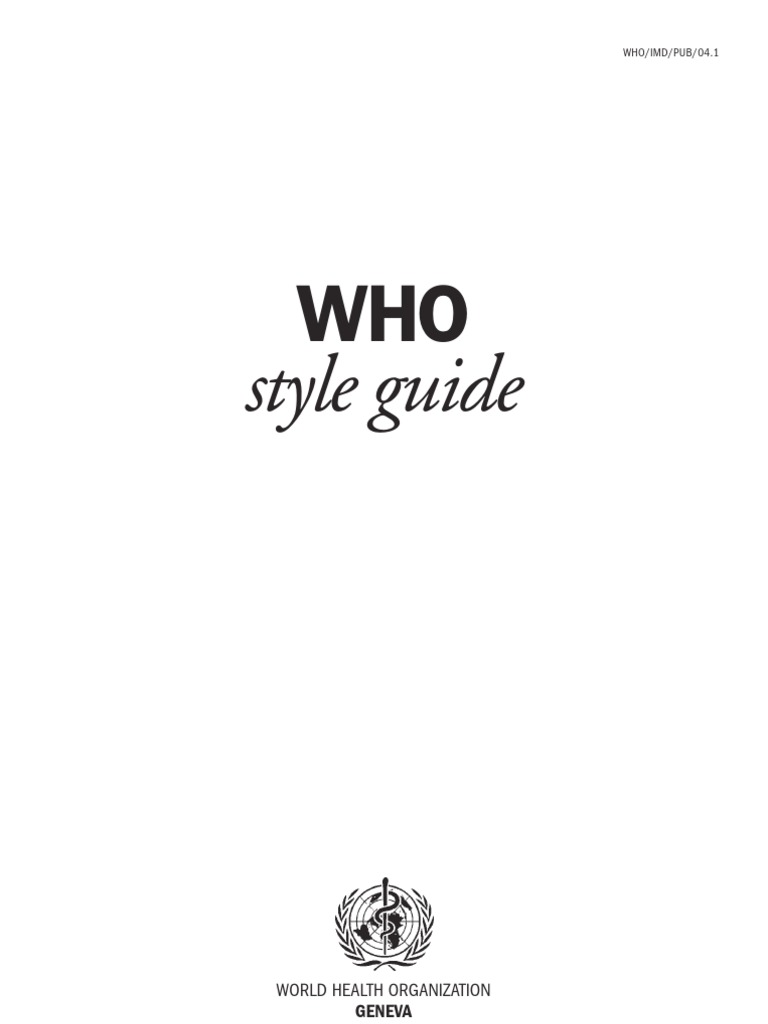 WHO Style-Guide Medical Translation | PDF | Bracket | Special ...