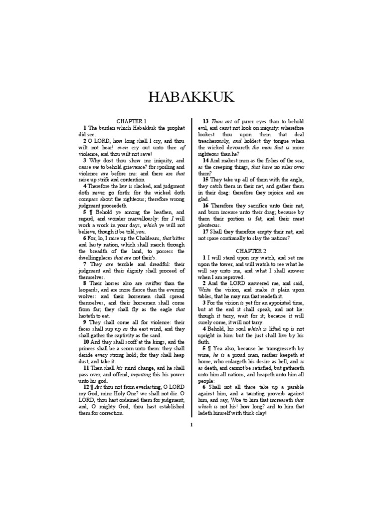 Habakkuk: Prophetic Vision and Woes | PDF