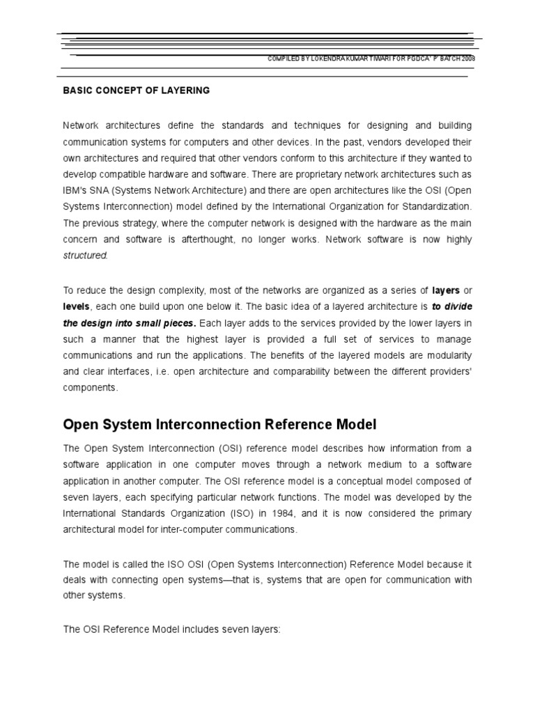 An Overview of the Seven Layers of the OSI Reference Model and their ...