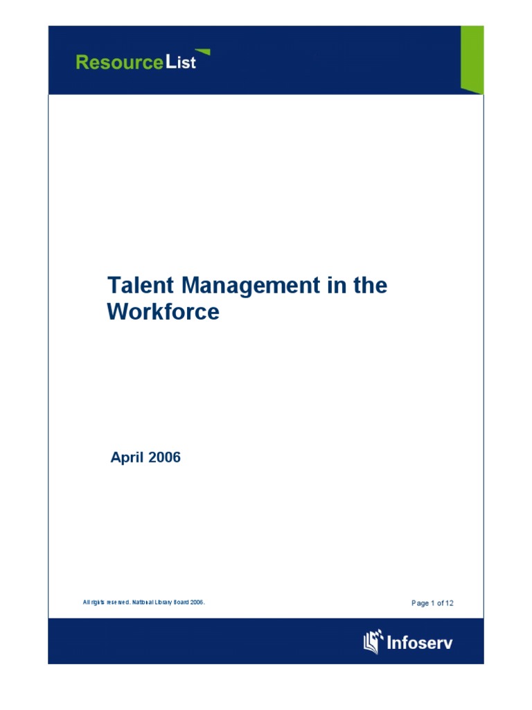 Talent Management Handbook Overview | PDF | Employee Retention | Talent ...