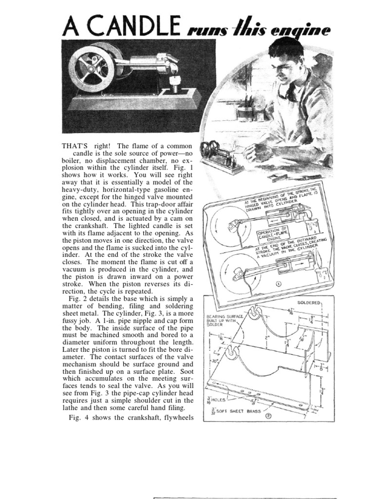 Candle Powered Engine | Download Free PDF | Cylinder (Engine) | Piston