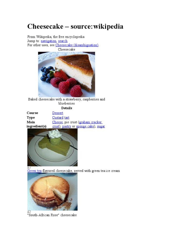 Cheese Cake | PDF | Cheesecake | European Cuisine