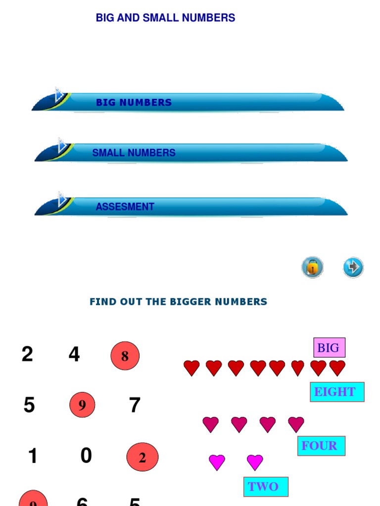 Big and Small Numbers Assessment | PDF | Sports & Recreation
