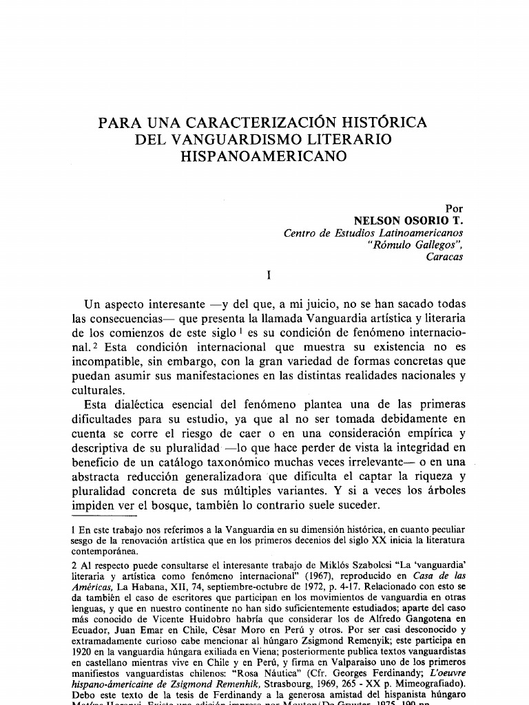 Vanguardismo Literario Hispano Americano. | PDF | Vanguardia | America ...