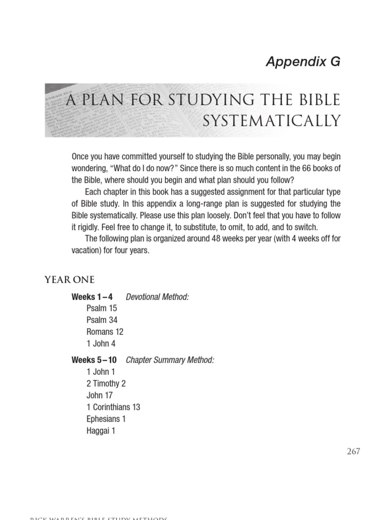 Appendix G Plan For Systematic Study | PDF