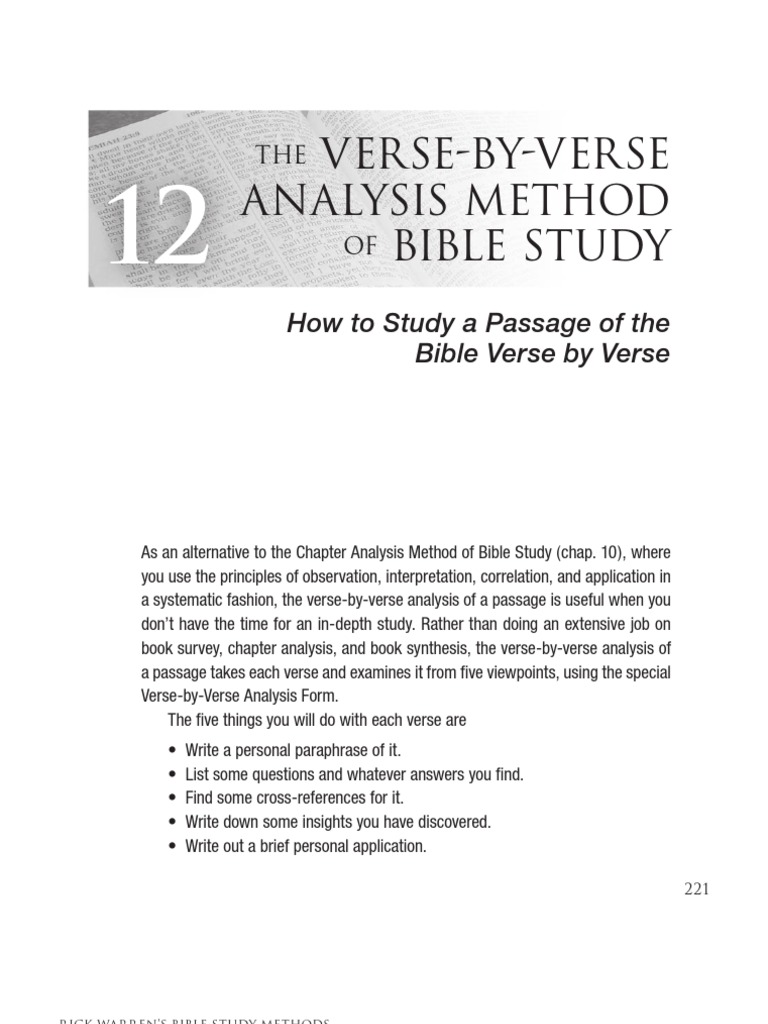 Verse by Verse | PDF | Saint Timothy | Chapters And Verses Of The Bible