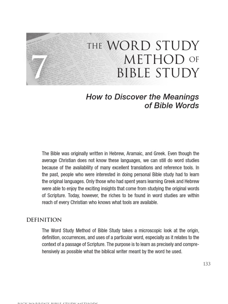 Word Method | PDF | Repentance | Bible