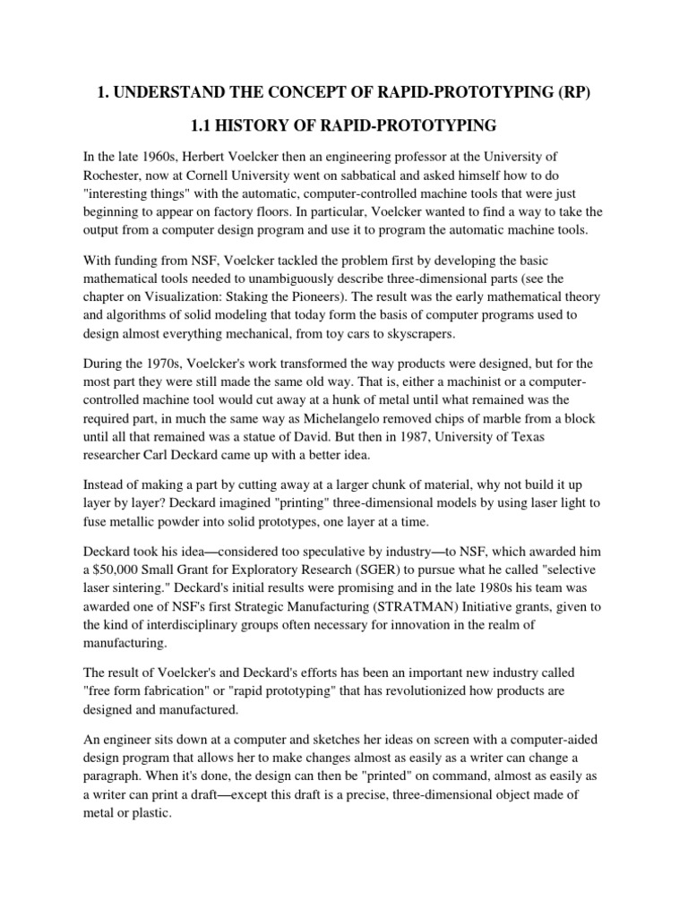 Case Study Workshop Technology 2 | PDF | 3 D Printing | Prototype