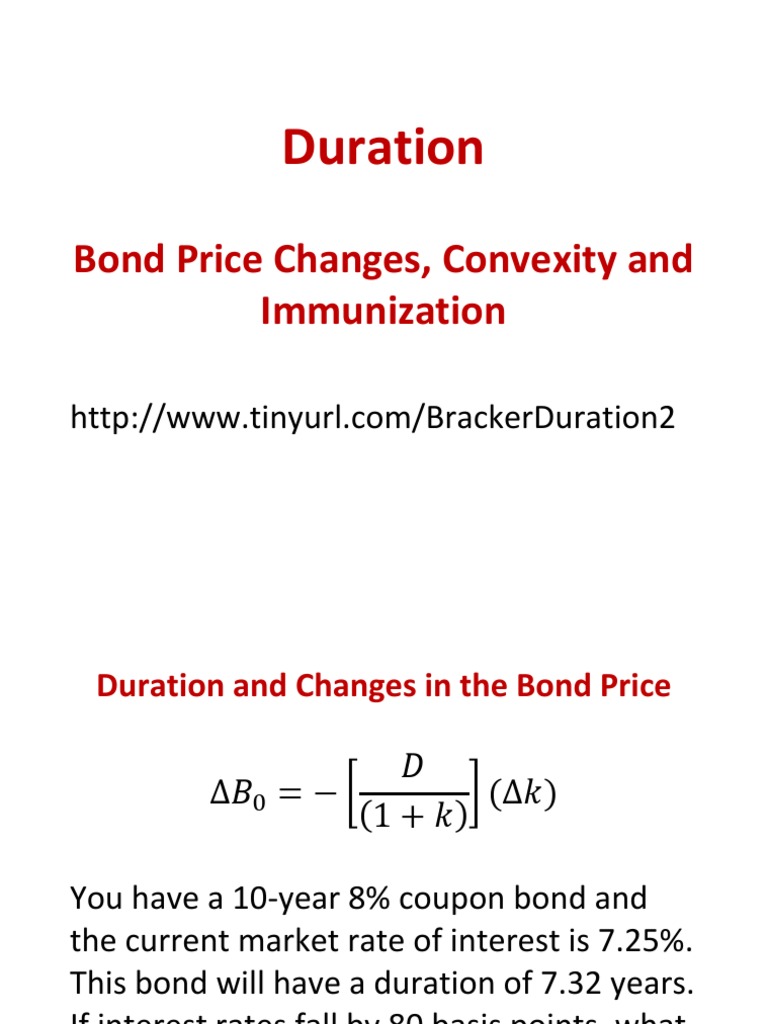 Duration and Convexity | Download Free PDF | Bond Duration | Bonds (Finance)