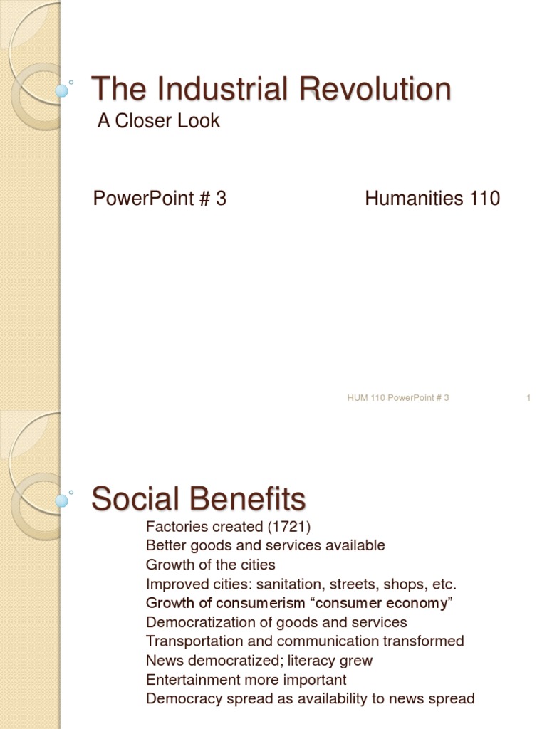 Social Impact of the Industrial Revolution | PDF | History