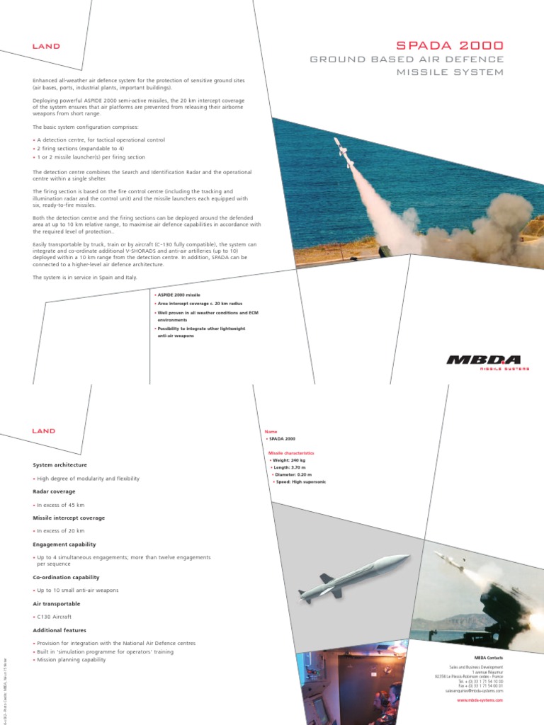 Spada 2000 Ds PDF | PDF | Anti Aircraft Warfare | Missile