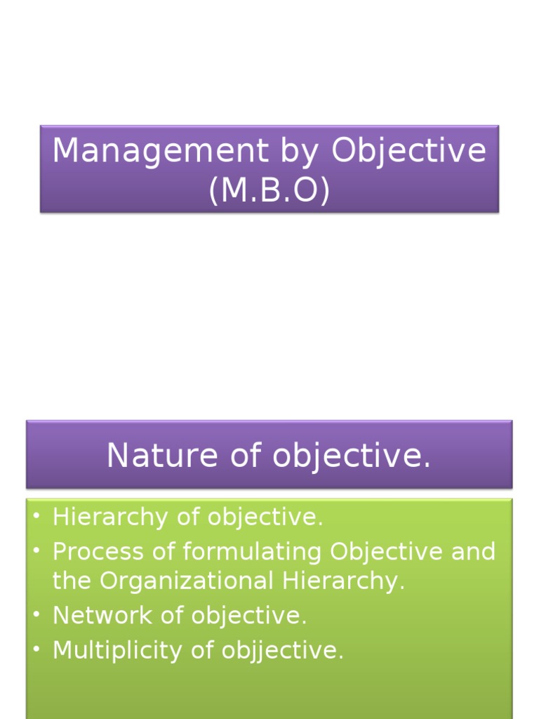 Management by Objective | PDF | Goal | Action (Philosophy)