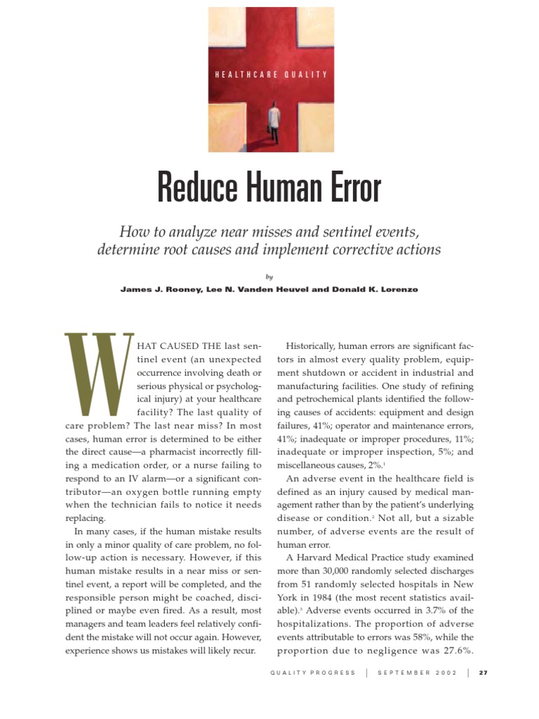 Reducing Human Error QP | PDF | Patient Safety | Health Care