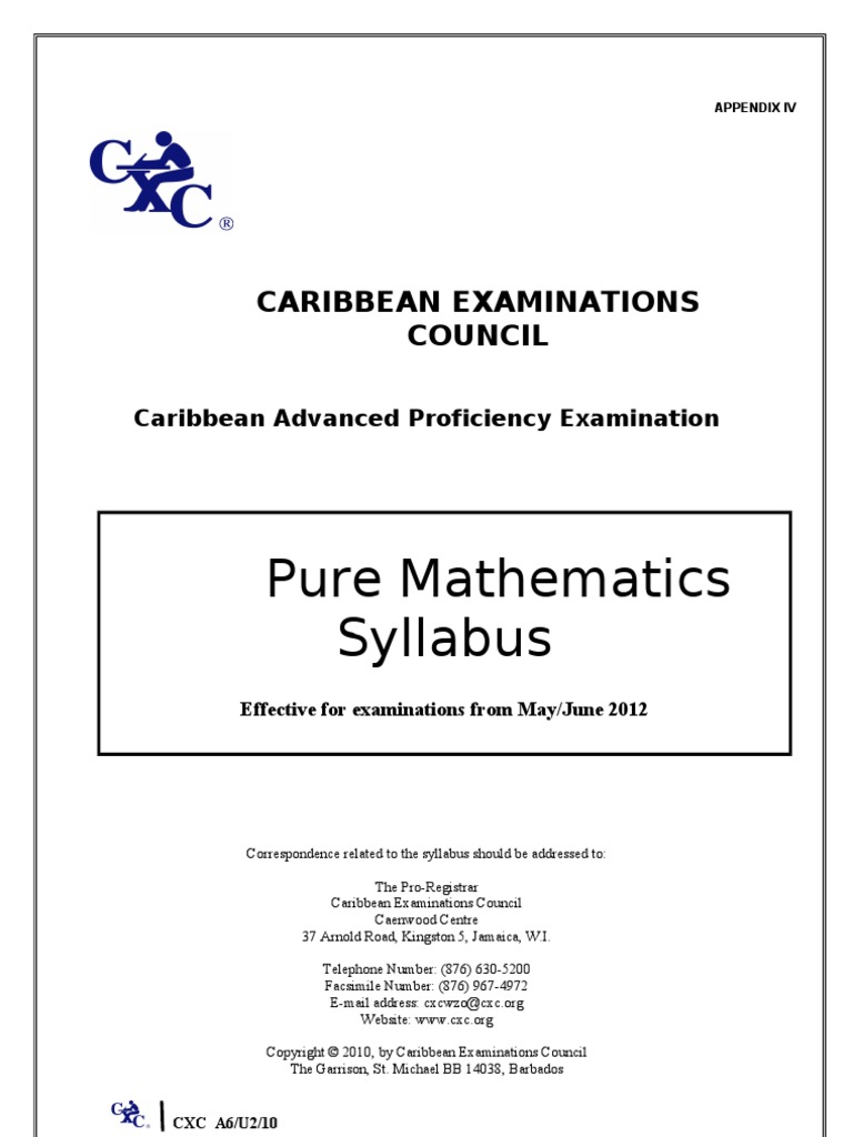 CAPE Pure Math Unit 1 (2012) | PDF | Trigonometric Functions | Sine