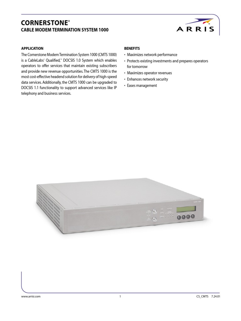 Arris 1000 | PDF | Computer Network | Media Technology
