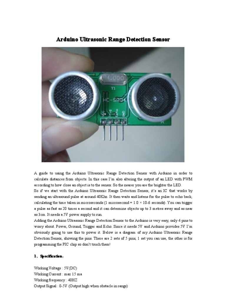 HC SR04 Datasheet | PDF