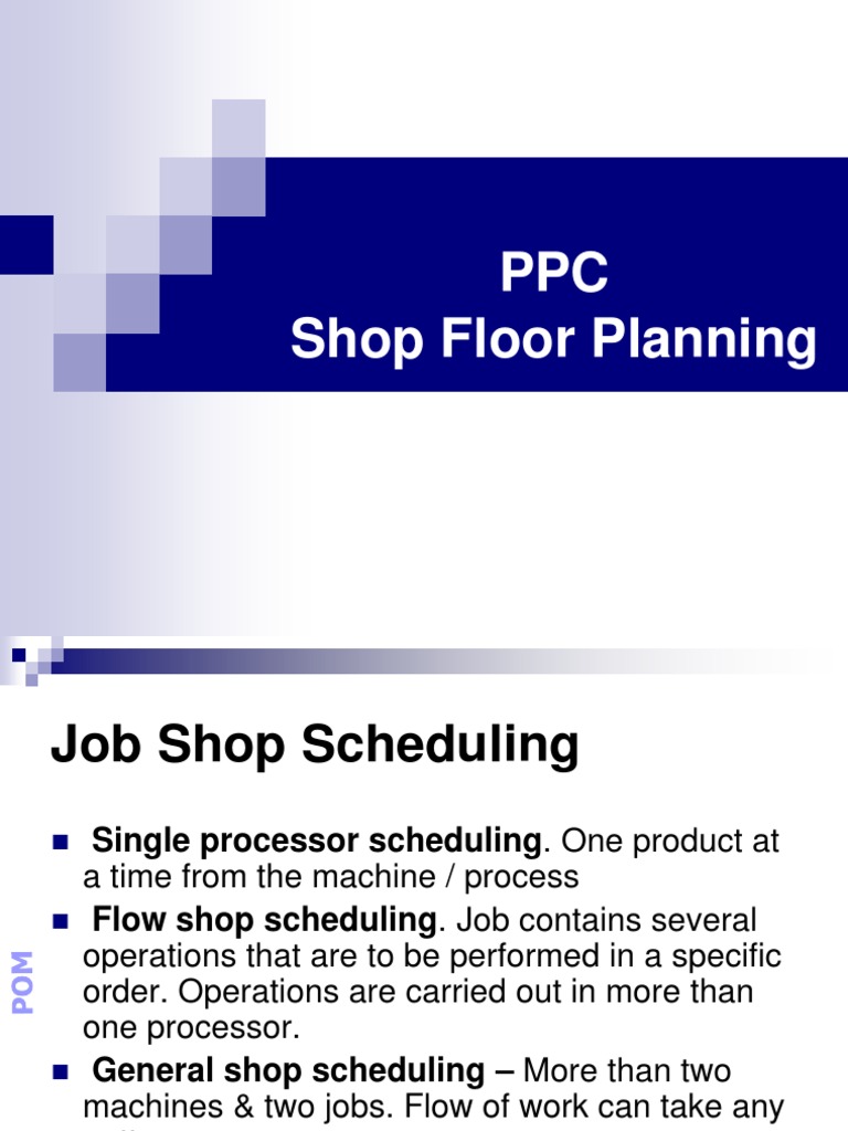 Shop Floor Planning | PDF