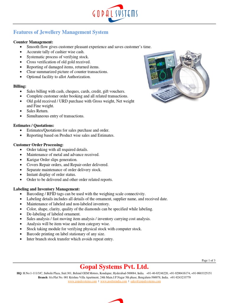 Jewellery Management System | PDF | Credit Card | Databases